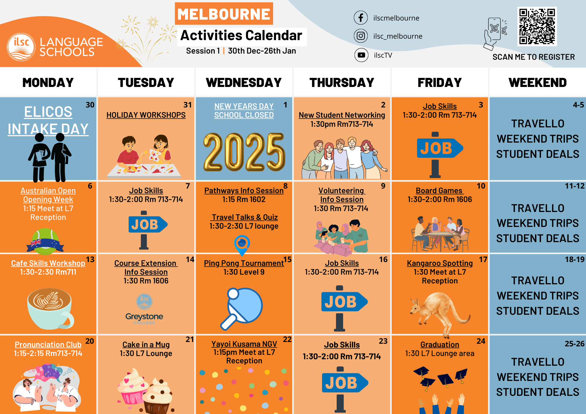 ILSC Australia Current Activities Calendars